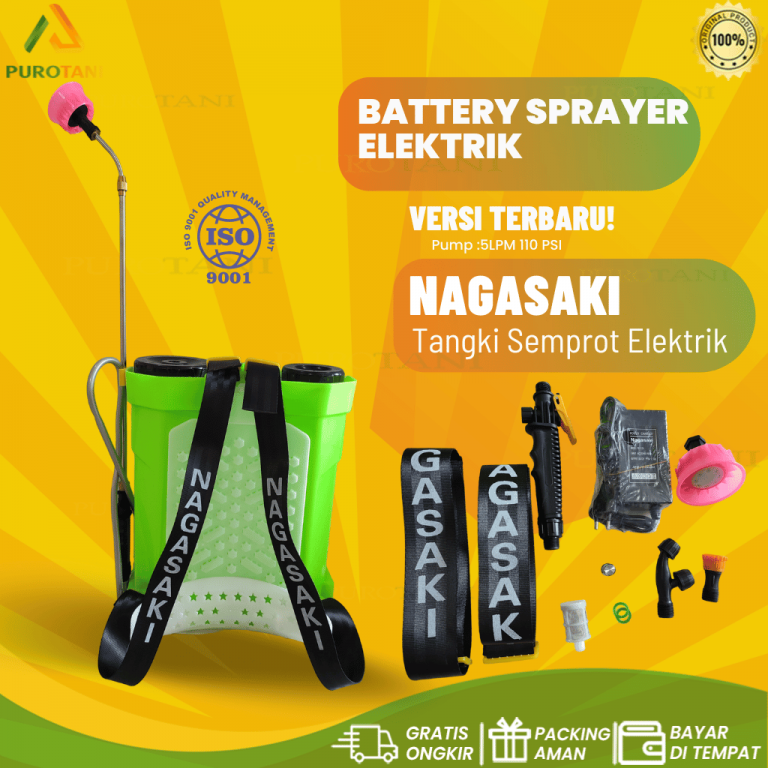 Jual Tangki Semprot Sprayer Elektrik Nagasaki 16 L Terbaru